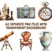 Watercolor Vintage Antique Clipart Bundle, Antique Telephone Clipart ...