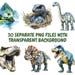Watercolor Dinosaurs Clipart Bundle, Jurassic Dino Clipart, Prehistoric ...