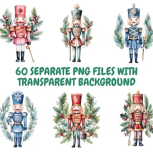 Watercolor Nutcracker Clipart Bundle, Christmas Nutcracker Clipart ...