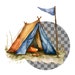 Watercolor Camping Clipart Bundle, Forest Adventure Clipart, Campsite ...