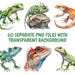 Watercolor Lizards Clipart Bundle, Chameleon Gecko Clipart, Reptile ...