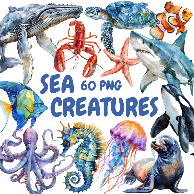 Cute Sea Theme Stickers - Etsy