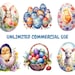 Watercolor Easter Eggs Clipart Bundle, Colorful Easter Egg PNG, Happy ...