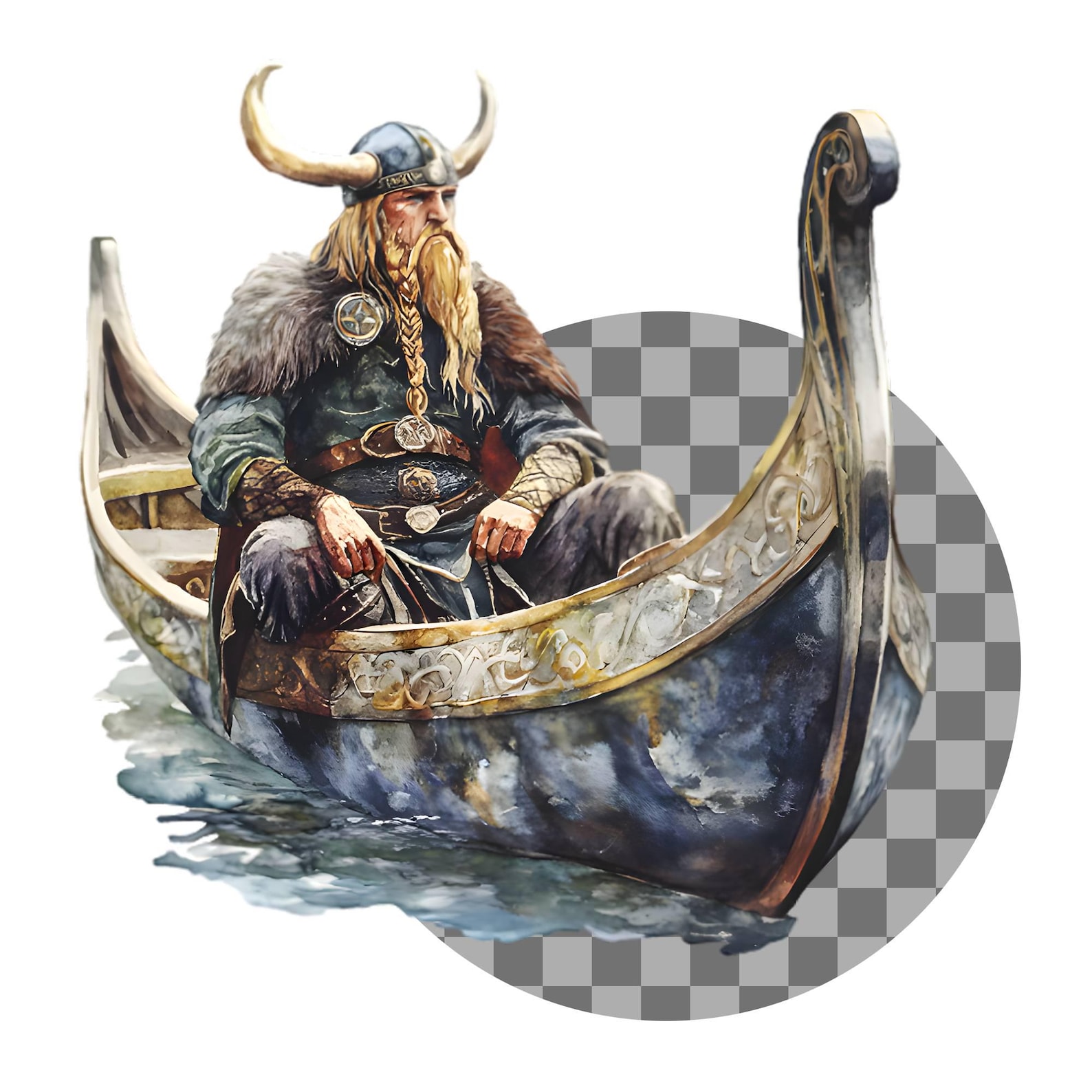 Watercolor Vikings Clipart Bundle, Nordic Viking Clipart, Knight ...