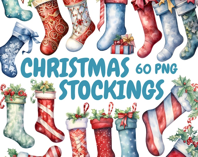 14 PNG Stockings Clipart – Christmas Socks PNG – Festive Winter ...