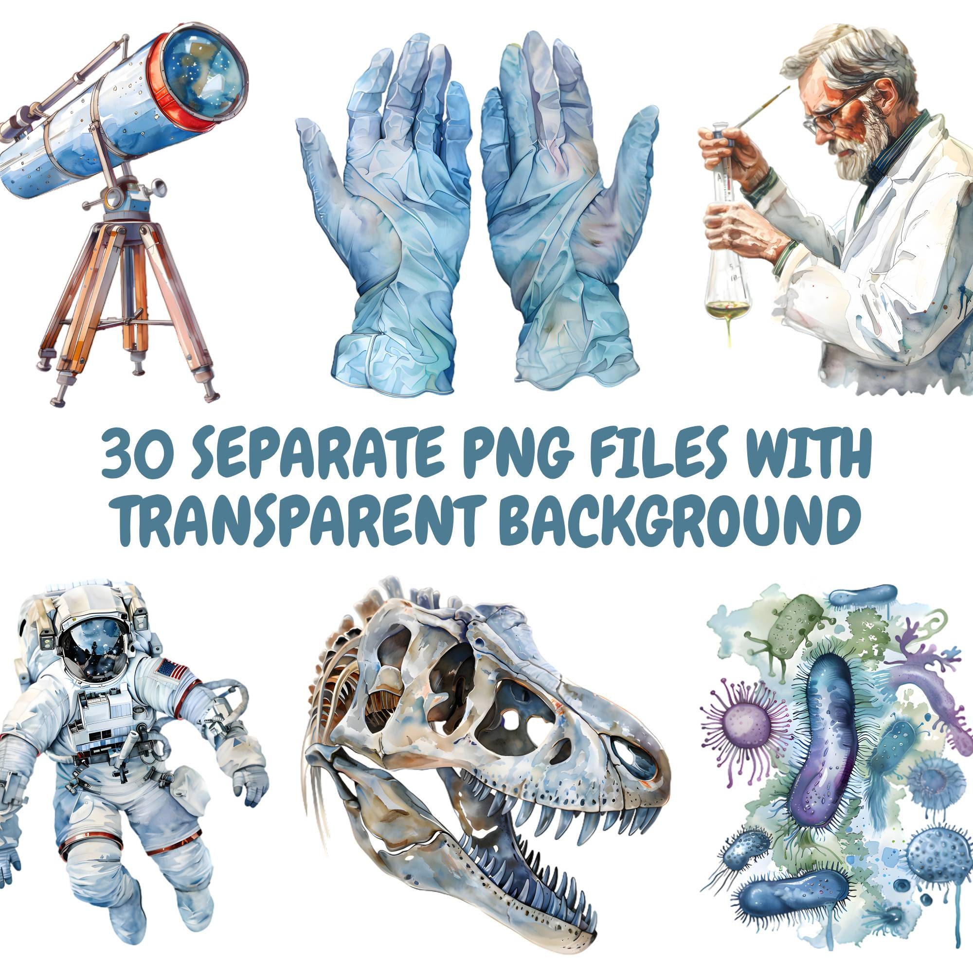 Watercolor Science Clipart Bundle, Chemistry Lab Clipart, Laboratory ...