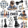Gothic Horror Chess Clipart: Fantasy Chess Pieces PNG (commercial Use ...