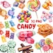Watercolor Candy Clipart Bundle, Sweet Treats Clipart, Lollipop ...