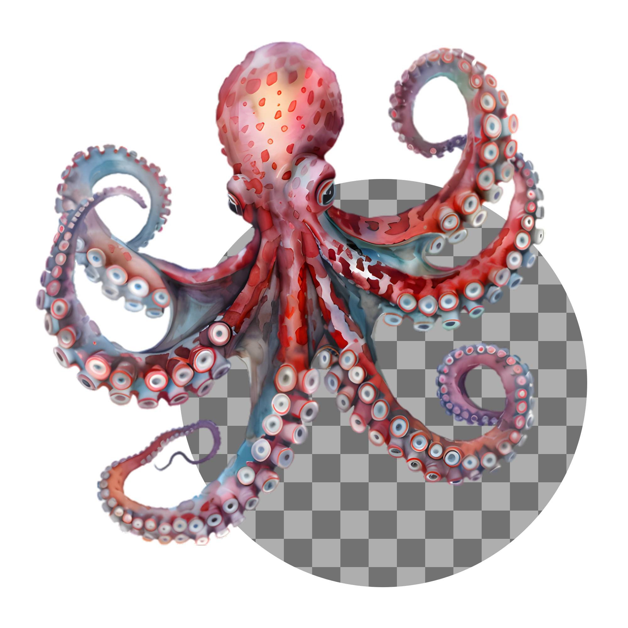 Watercolor Sea Creatures Clipart Bundle, Sea Animals Clipart, Octopus ...