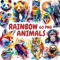 Alphabet Animals Clipart Set, Watercolor A-Z Animals Clip Art Designs ...