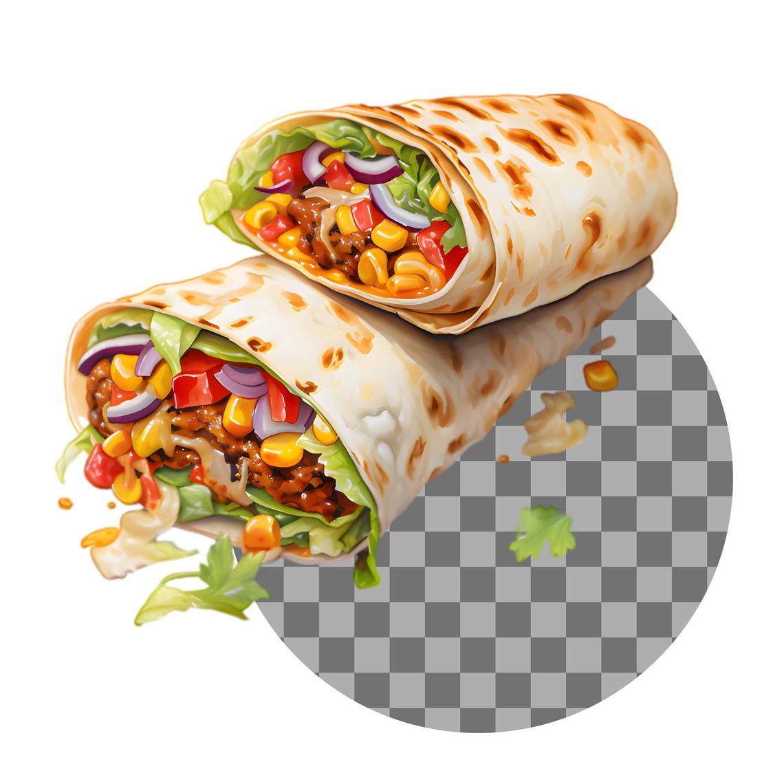 Watercolor Mexican Food Clipart Bundle, Mexican Dishes Clipart, Taco ...