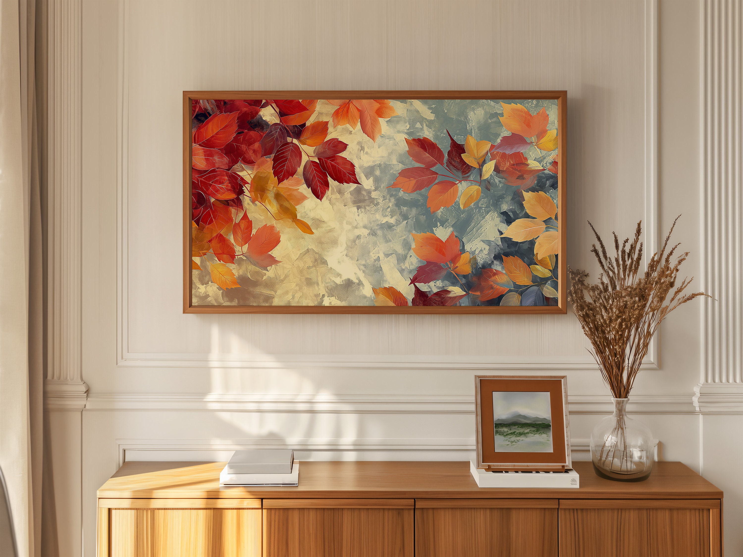 Autumn Frame Tv Art Fall Samsung Frame Tv, Abstract Fall Leaves ...