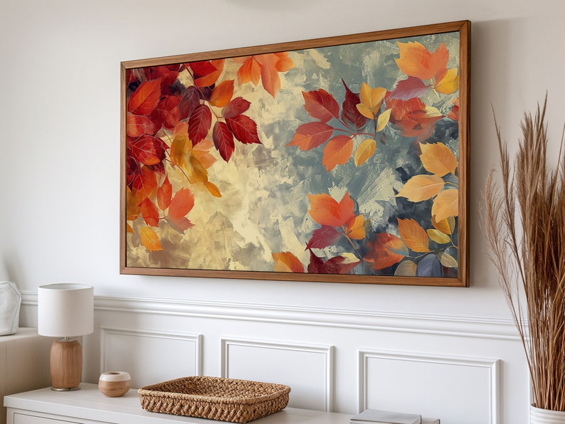 Autumn Frame Tv Art Fall Samsung Frame Tv, Abstract Fall Leaves ...