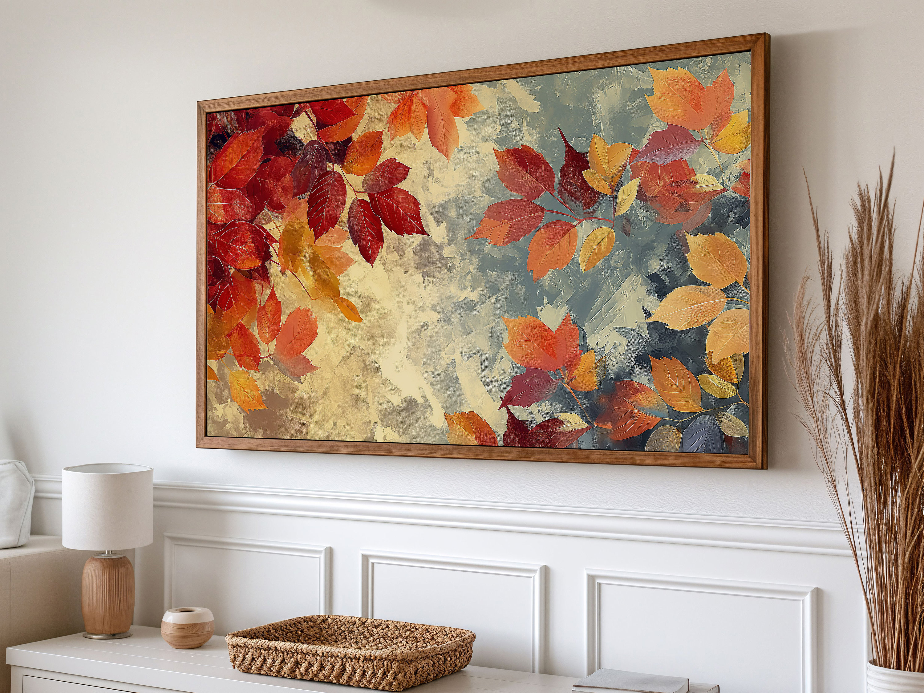 Autumn Frame Tv Art Fall Samsung Frame Tv, Abstract Fall Leaves ...