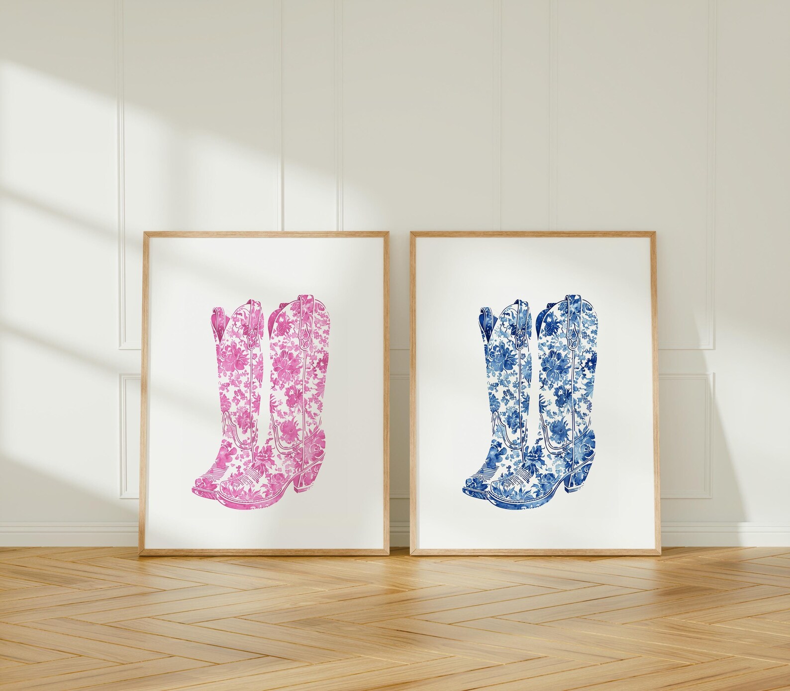 Cowboy Boots Print Set Cowboy Boots Wall Art Set, Minimalist Southern ...