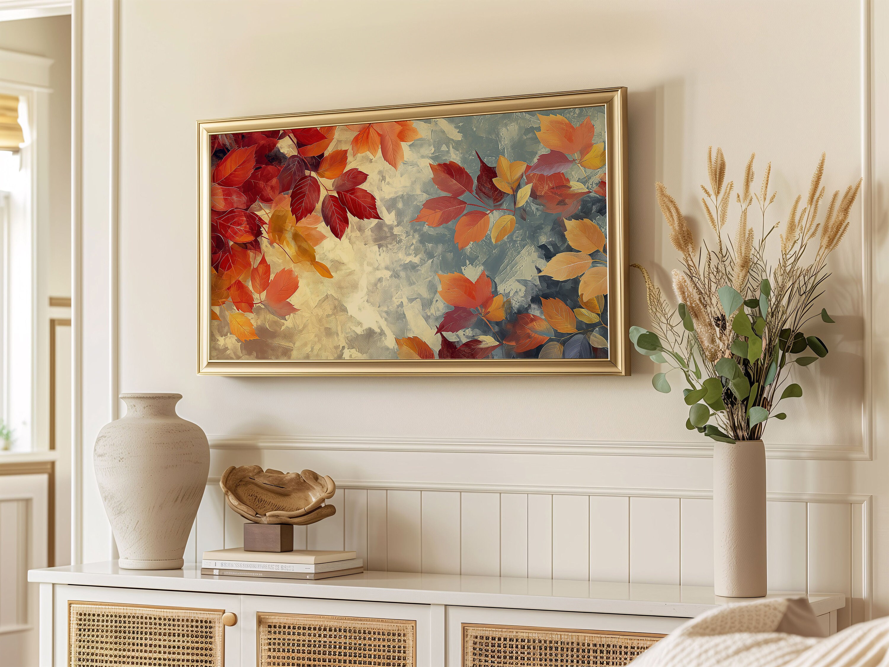 Autumn Frame Tv Art Fall Samsung Frame Tv, Abstract Fall Leaves ...