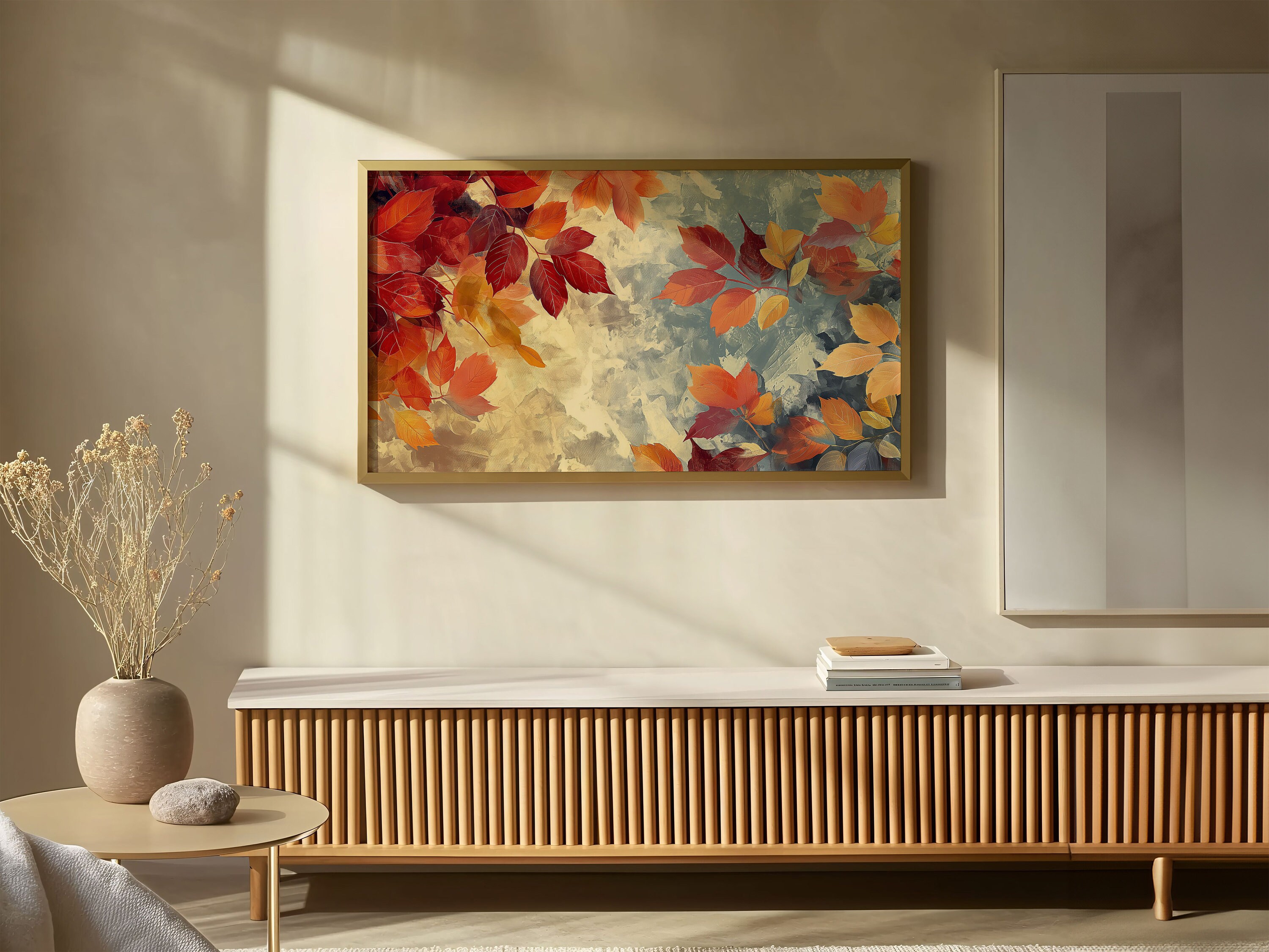 Autumn Frame Tv Art Fall Samsung Frame Tv, Abstract Fall Leaves ...