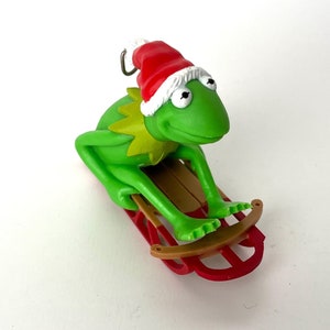 Kermit the Frog on A Sled Hallmark Ornament in Original Box, Unused ...