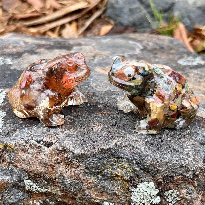 Stone Frog Figurine - Etsy