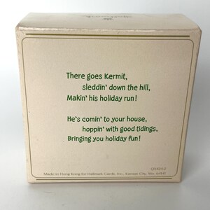Kermit the Frog on A Sled Hallmark Ornament in Original Box, Unused ...
