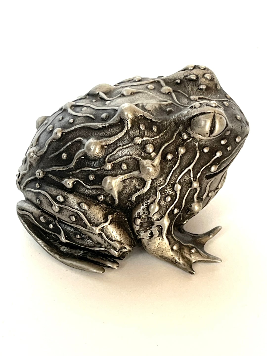 Gorgeous Karen Callan Pewter Frog Sitting on Lily Pad, Elegant Figurine ...