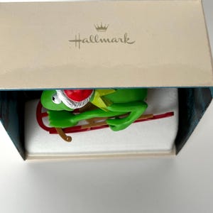 Kermit the Frog on A Sled Hallmark Ornament in Original Box, Unused ...