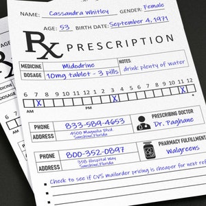 Prescription Tracker, RX, Medication Tracker, Medicine Tracker ...