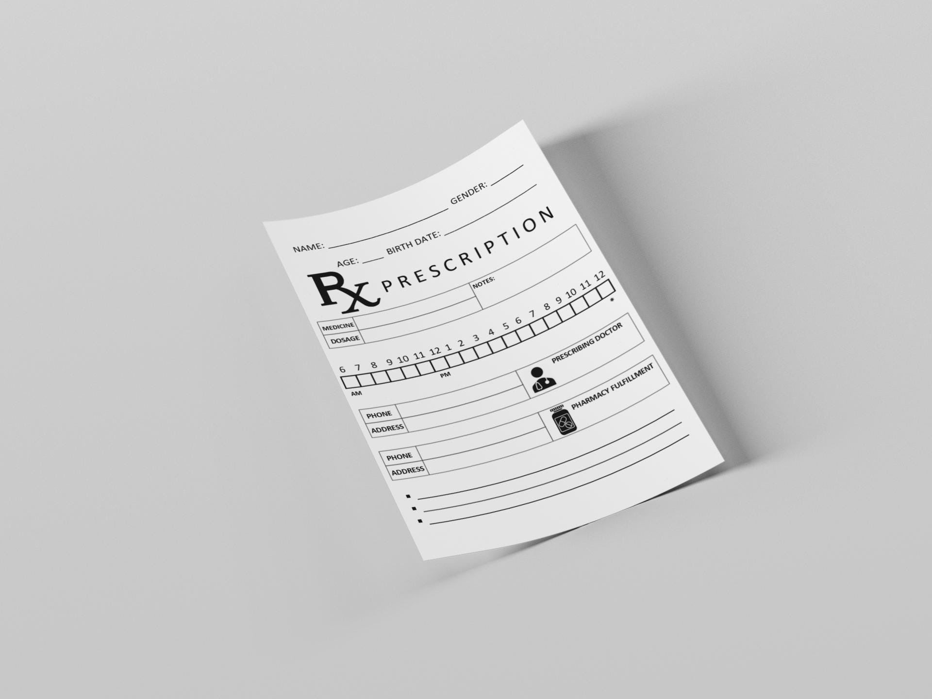 Prescription Tracker, RX, Medication Tracker, Medicine Tracker ...