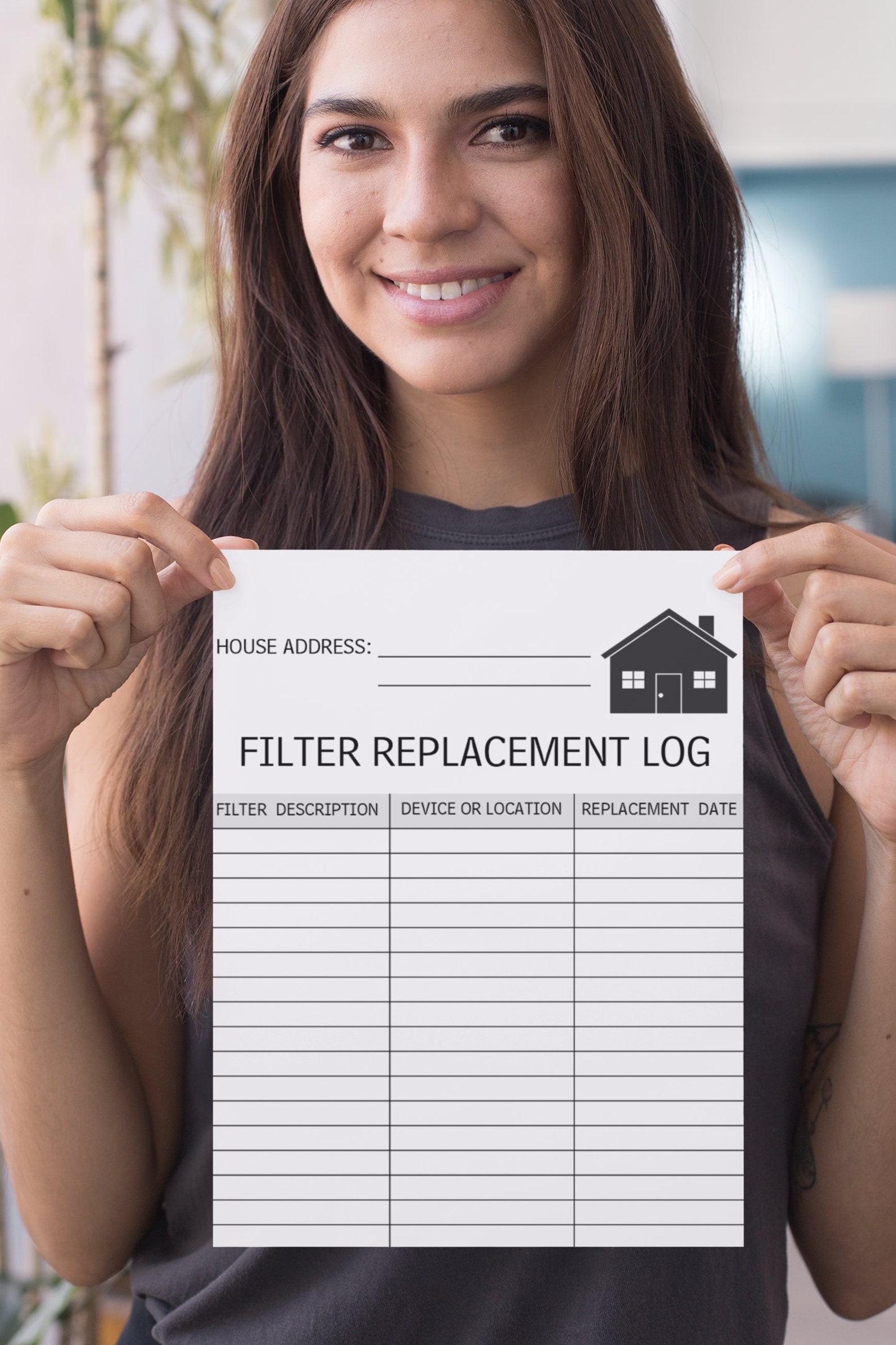 Filter Replacement Log, Air Filter Replacement Log, HVAC and Pool ...