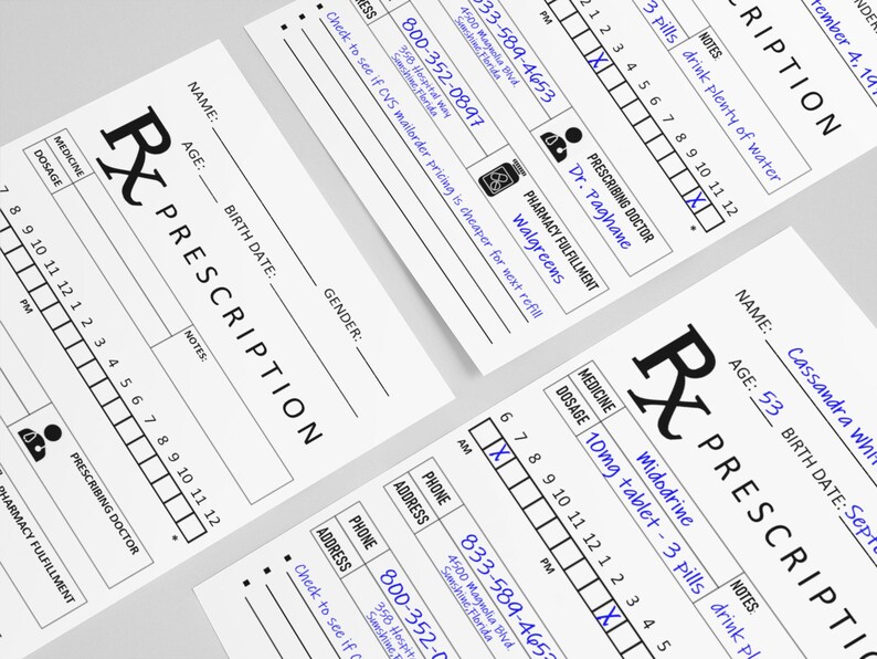 Prescription Tracker, RX, Medication Tracker, Medicine Tracker ...