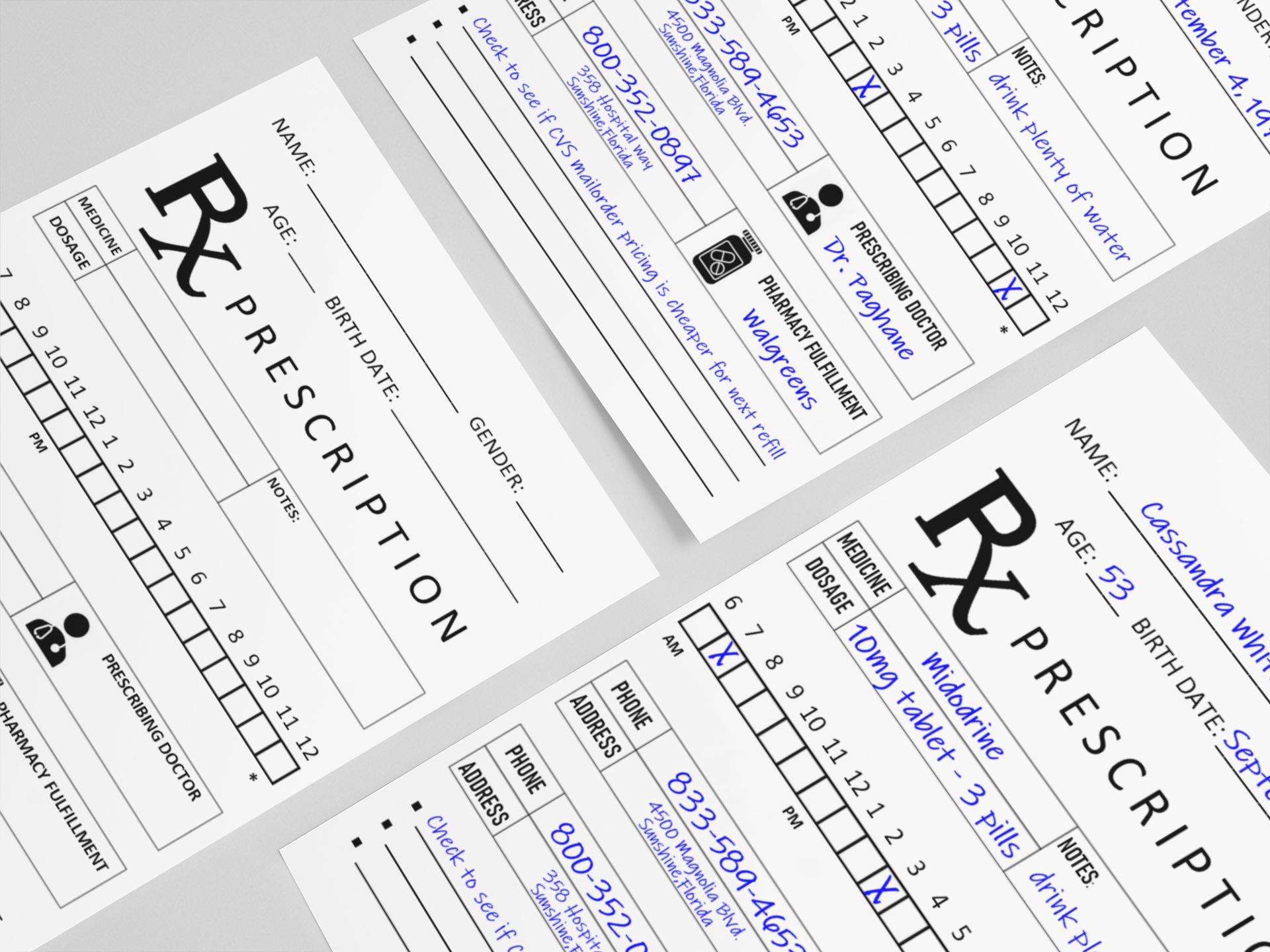 Prescription Tracker, RX, Medication Tracker, Medicine Tracker ...