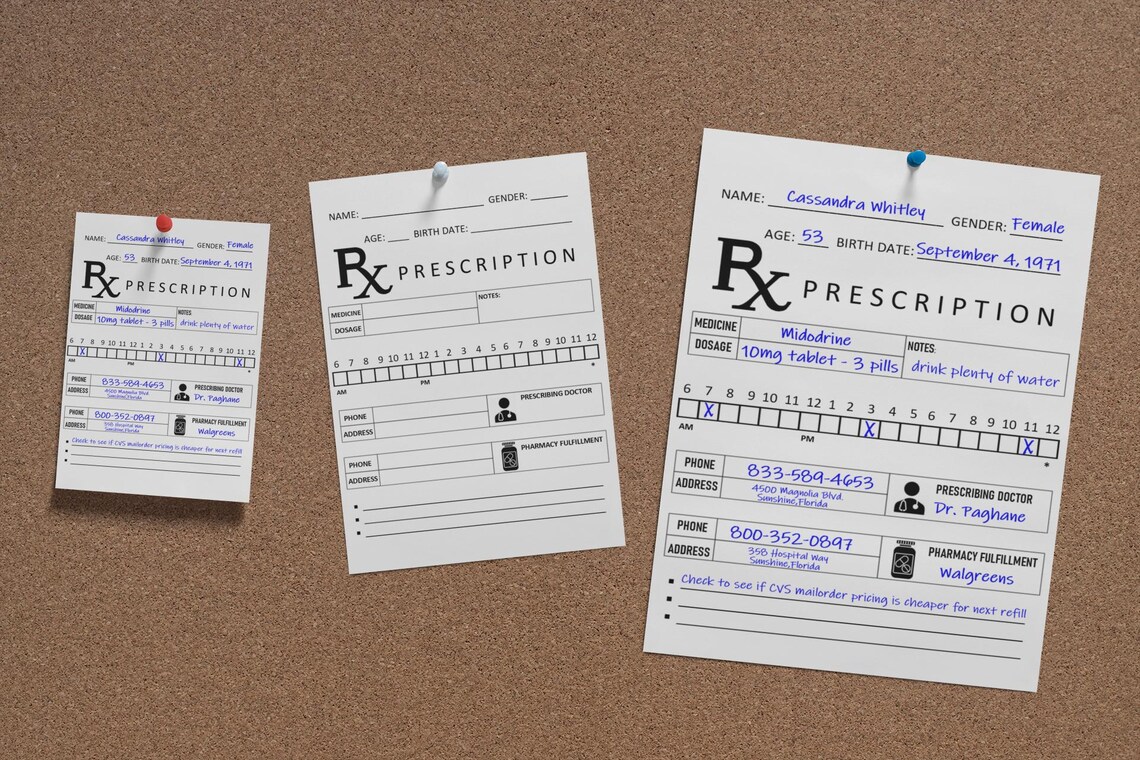 Prescription Tracker, RX, Medication Tracker, Medicine Tracker ...