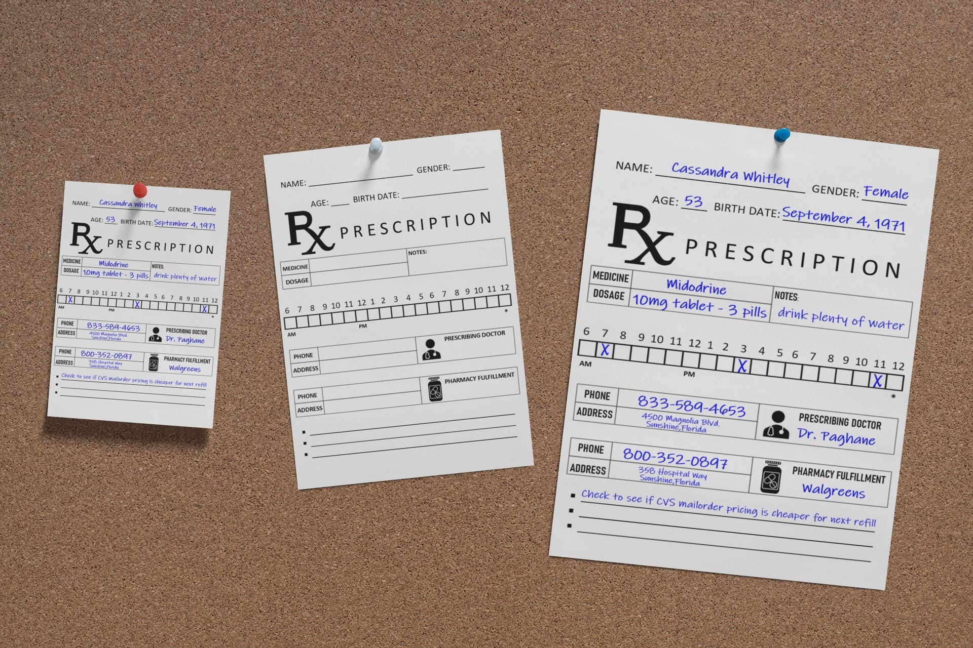 Prescription Tracker, RX, Medication Tracker, Medicine Tracker ...