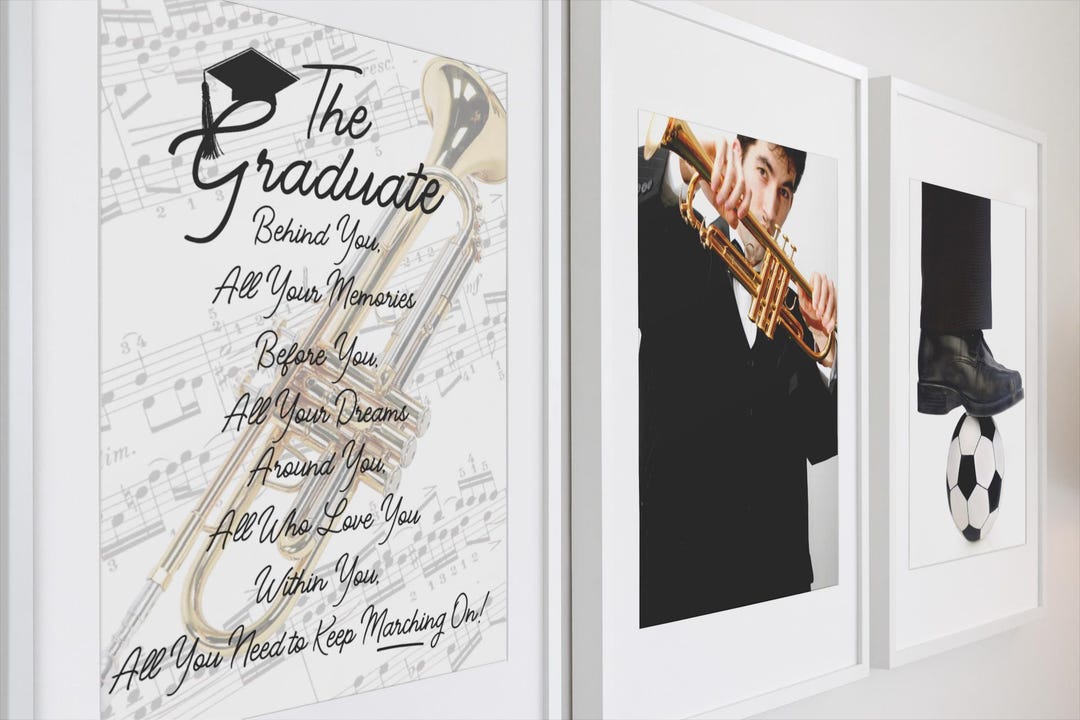 The Graduate TRUMPET Past Present and Future Printable, Musical Wall ...