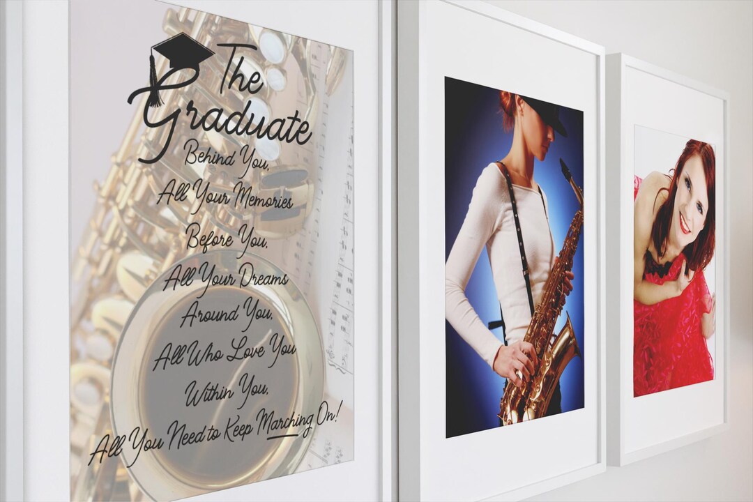 The Graduate SAXOPHONE Past Present and Future Printable, Musical Wall ...