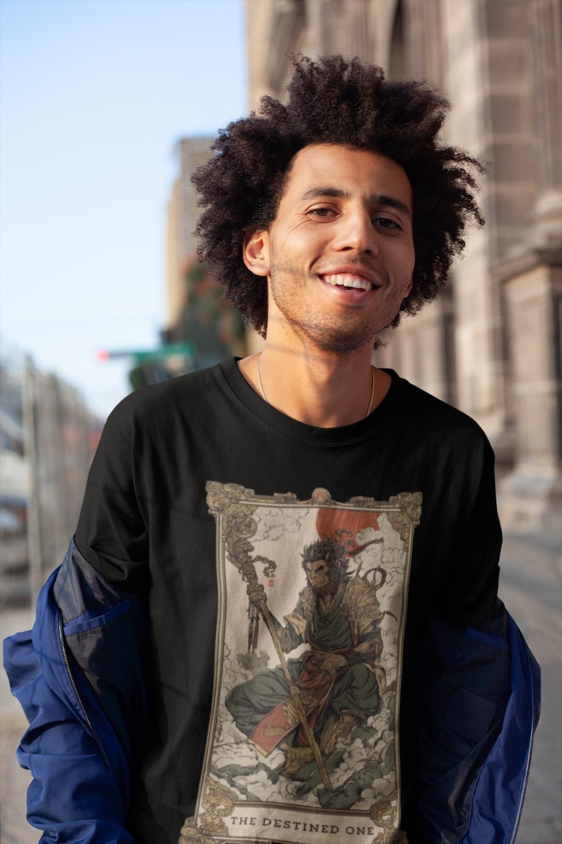 Black Myth Wukong Shirt the Destined One Journey to the West Tee Sun ...