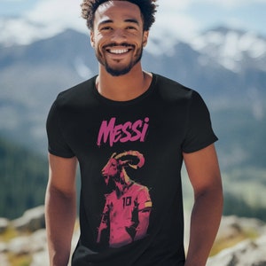 Messi - the GOAT of Soccer Tee, Striking Design Celebrating Football's ...