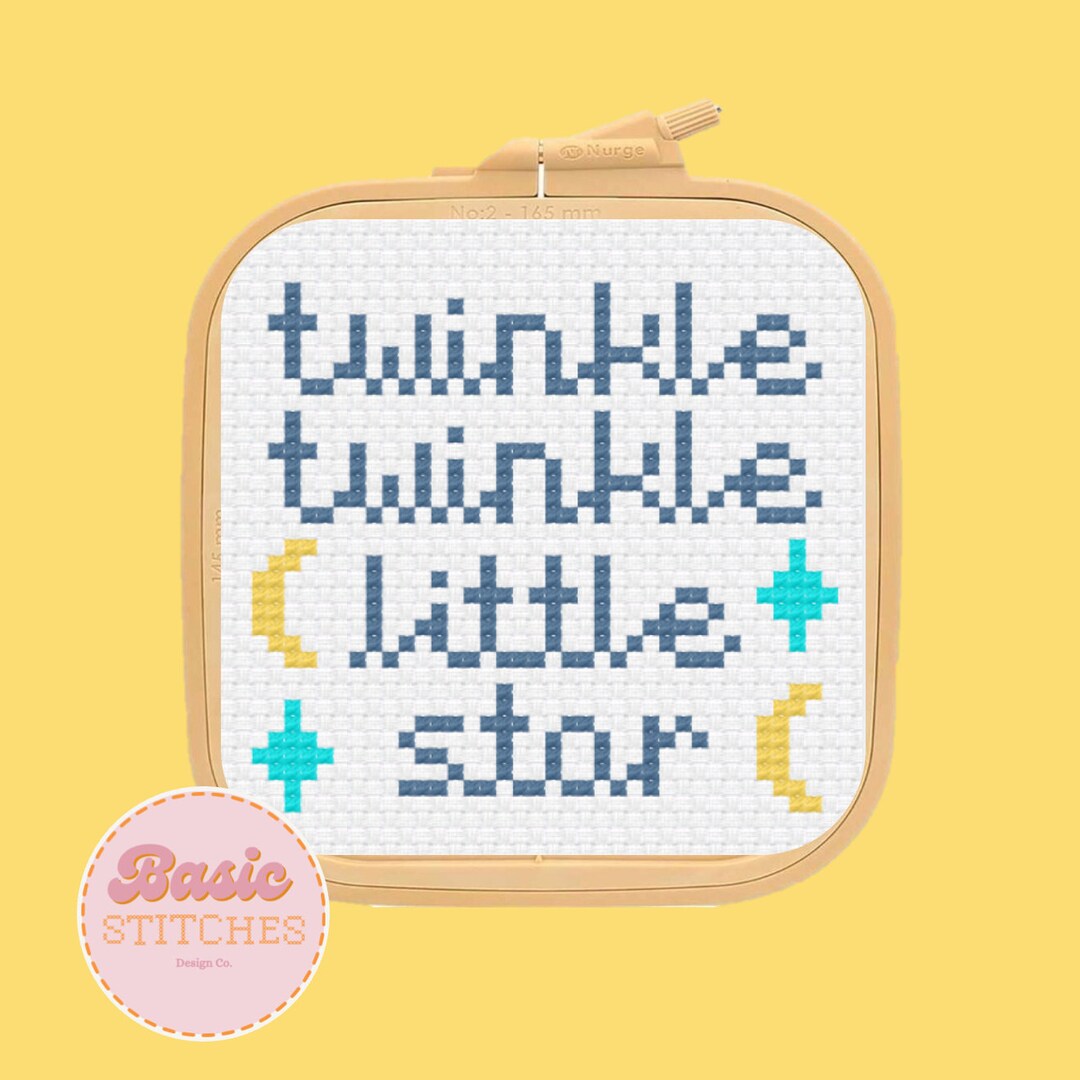 Twinkle Twinkle Little Star Cross Stitch Pattern - Learn to Cross ...