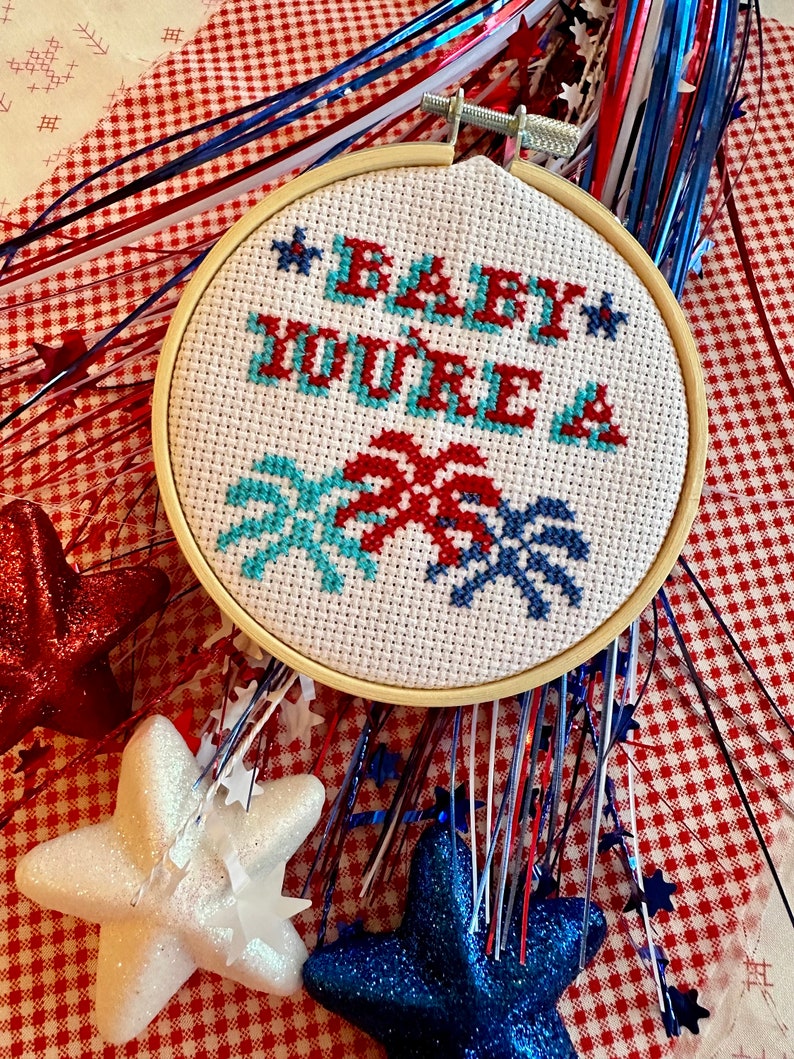 Firework Cross Stitch Pattern - Learn to Cross Stitch - Beginner Cross ...