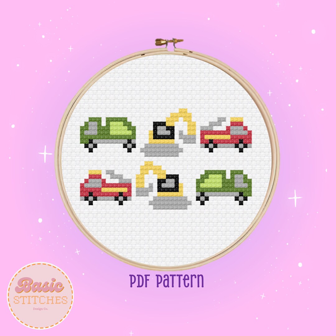 Trucks Cross Stitch Pattern - Boys Cross Stitch - Baby Boy Nursery ...