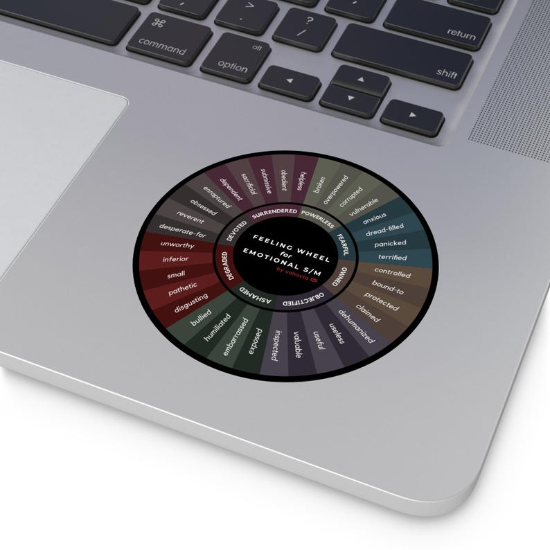 Emotional S/m Feeling Wheel Sticker | Degradation & Humiliation Kink ...