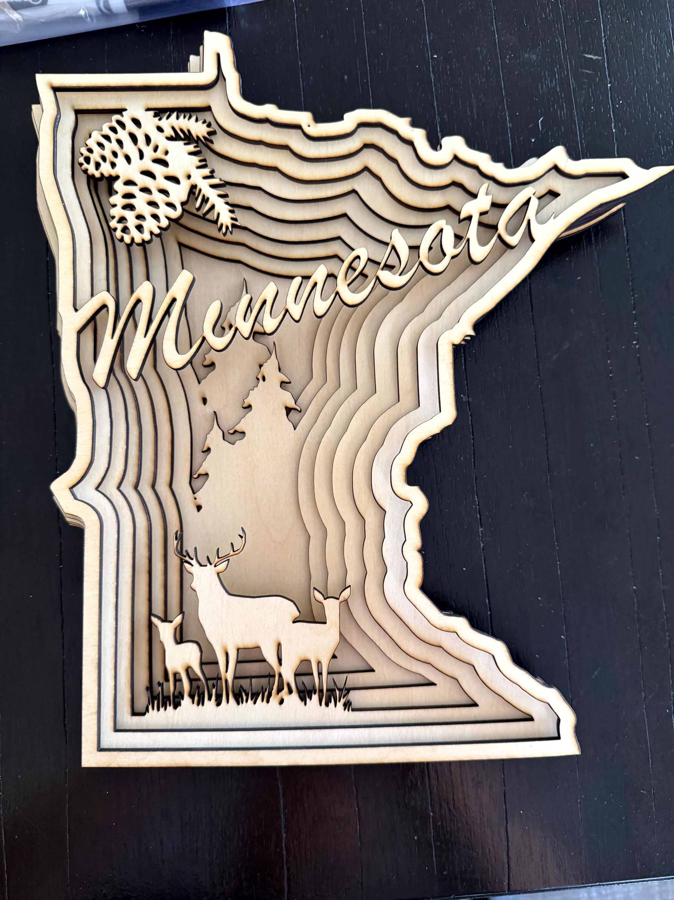 Multi Layered Minnesota Decor SVG Files - Etsy