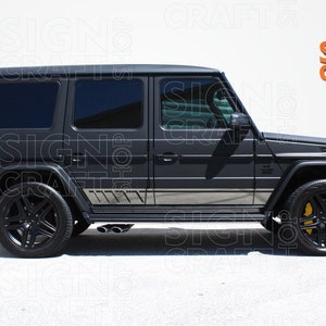 Mercedes Benz G63 AMG Silver Mirror Side Stripes | G Wagon Decals 2012 ...