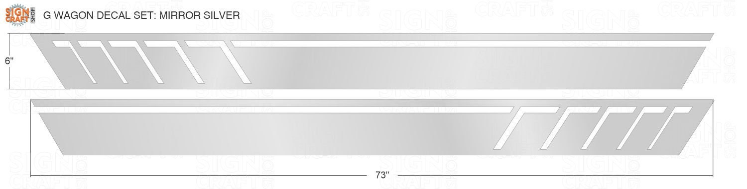 Mercedes Benz G63 AMG Silver Mirror Side Stripes | G Wagon Decals 2012 ...