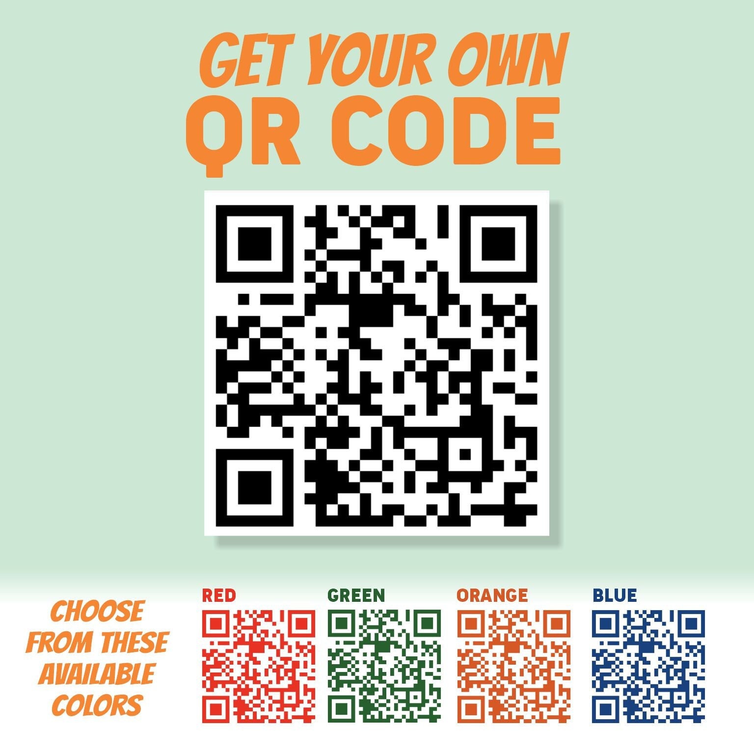 Custom QR Code Art | PNG File | 5 Color Options to Choose From ...