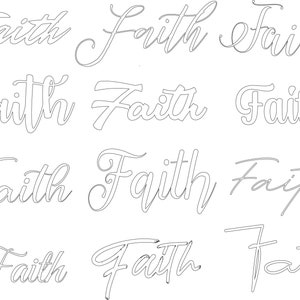 Faith - Script Font Bundle, 12 Options, Svg, Eps, Pdf, Vinyl Cutter ...