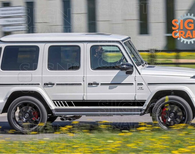 Mercedes Benz G63 AMG Matte Black Side Stripes | G Wagon Decals 2018 ...