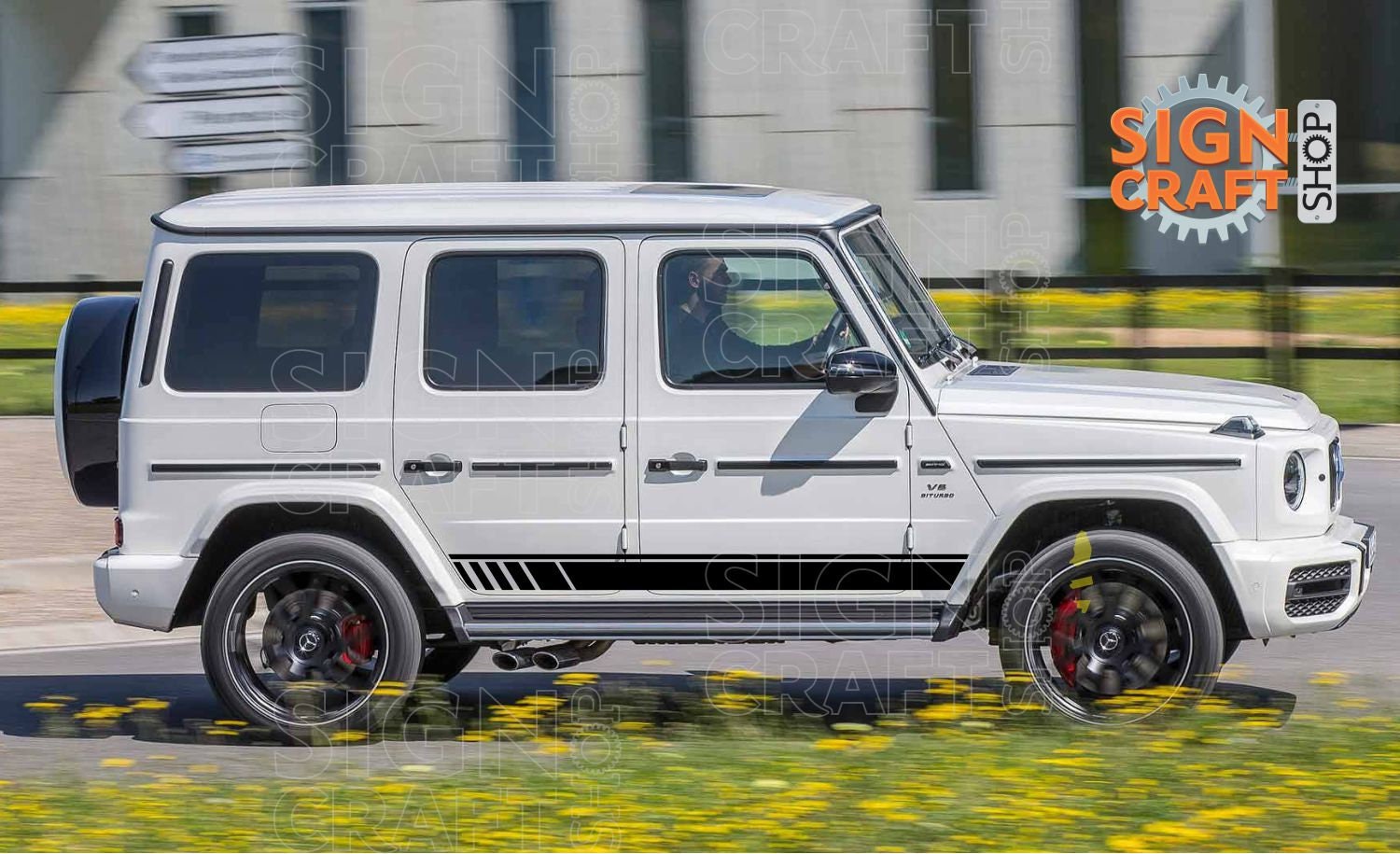 Mercedes Benz G63 AMG Matte Black Side Stripes G Wagon Decals 2018 ...