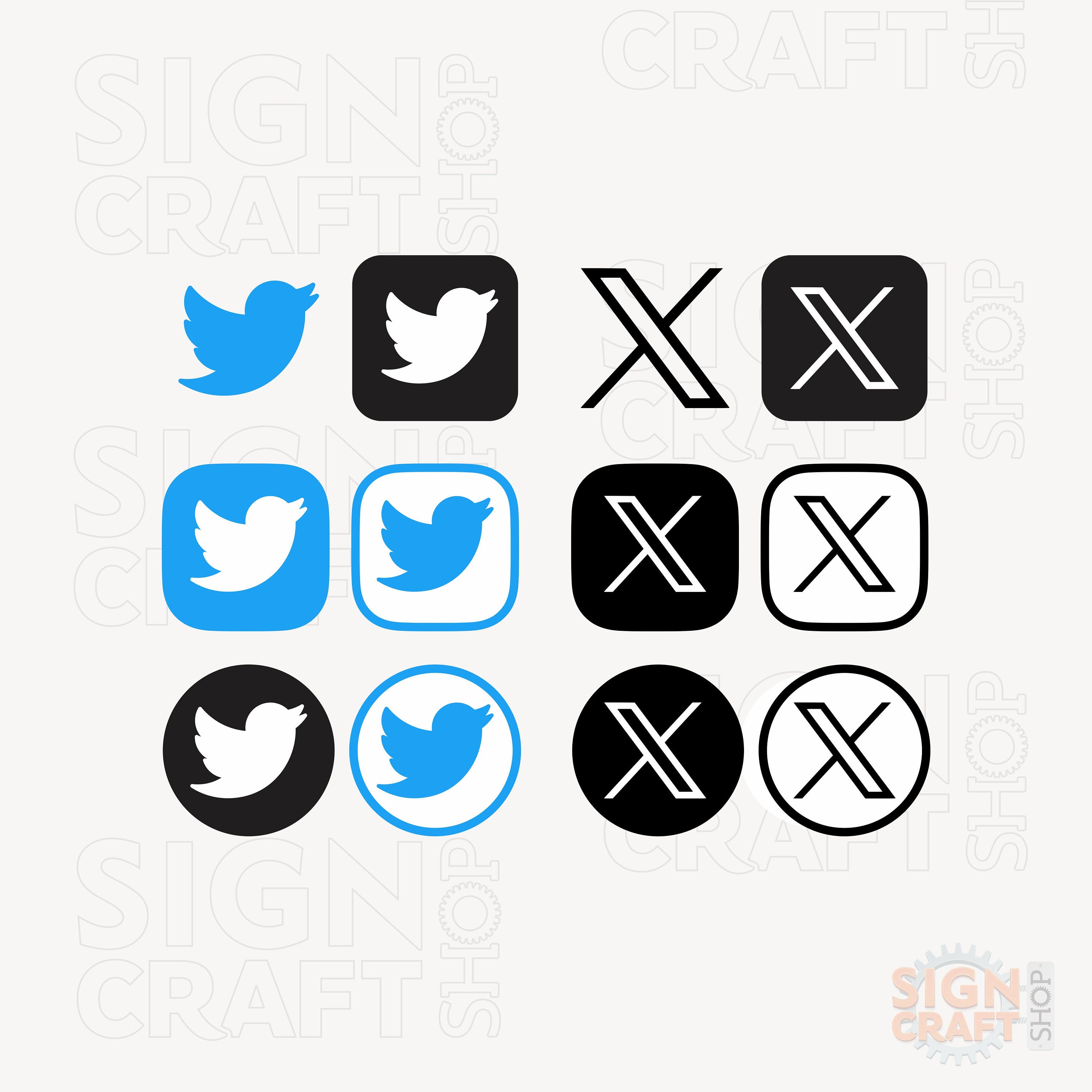 Twitter X, Digital Files, Pdf, SVG, EPS, Digital File, Sticker Making ...
