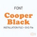 Cooper Black Font | Installation File for Win/mac Ios + Instructions ...